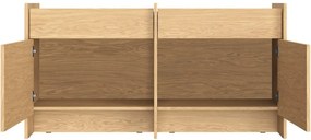 Komoda v dekoru dubu v přírodní barvě 146x76x51 cm Hido – noo.ma