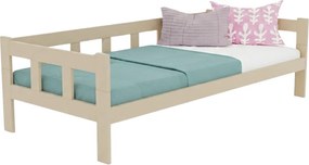 Benlemi Jednolůžko FENCE 4v1 se zábranou 90x200 cm + matrace ADAPTIC Zvolte barvu: Béžová, Zvolte zábranu: S otevřeným vstupem