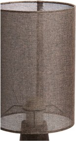 Hnědá stolní lampa s textilním stínidlem (výška 58 cm) Micky – Light &amp; Living