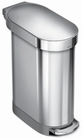 Úzký pedálový odpadkový koš Simplehuman Slim – 45 l, kartáčovaná nerez ocel, FPP
