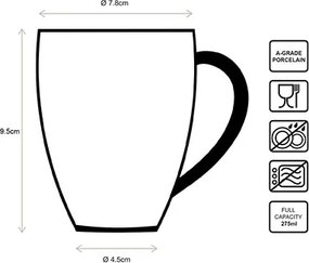 vtwonen Gold set 2 hrnečků 250 ml - zlaté (Luxusní zlaté porcelánové hrnky 250 ml)