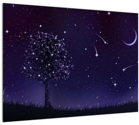 Obraz - Noc zachycená ilustrací (70x50 cm)
