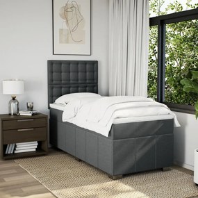 Box spring postel s matrací tmavě šedá 80 x 200 cm textil 3291510