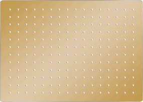 Dešťová sprchová hlavice nerezová ocel 40x30 cm obdélník zlatá 147714