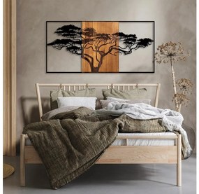 Asir Nástěnná dekorace 147x70 cm strom dřevo/kov AS1689
