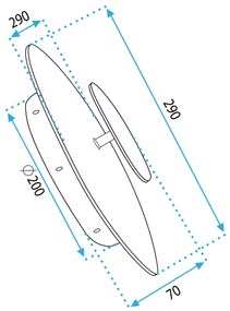 Toolight Nástěnné svítidlo APP1270 BLACK GOLD
