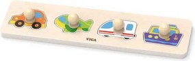 Dřevěné puzzle s úchyty pro nejmenší Viga Transport