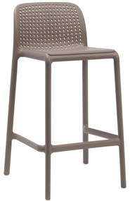 OnaDnes -20% Nardi Šedo hnědá plastová barová židle Lido Mini 65 cm