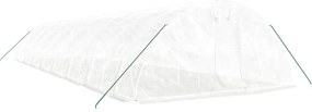 Skleník s ocelovým rámem bílý 80 m² 16 x 5 x 2,3 m 3188100