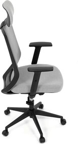 Ergonomická kancelářská židle AURELIE - šedá síťovina