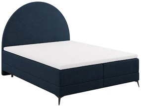 OnaDnes -20% Modrá čalouněná dvoulůžková postel boxspring Cosmopolitan Design Sunrise 180 x 200 cm