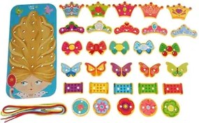 Lucy  Leo Princezna dřevěný šněrovací provlékací set / od 3 let