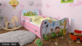 Dětská postel Dream vzor 05 140x70 cm růžová
