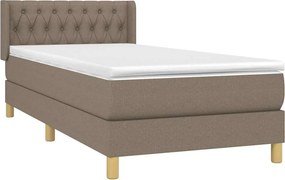 Box spring postel s matrací taupe 90x200 cm textil 3130485