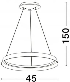 LED stmívatelné kávavé designové svítidlo Ormi