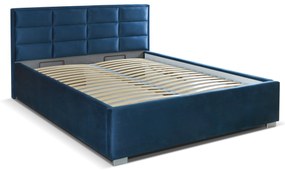 Manželská postel 160 cm Grander (tmavě modrá) (s roštem a úl. prostorem). 1029295