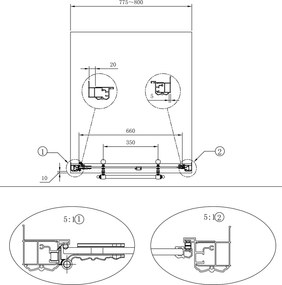 Gelco Gelco, ANTIQUE sprchové dveře 800mm, čiré sklo, pravé, bronz, GQ1380RC
