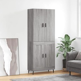 Skříň highboard šedá sonoma 69,5 x 34 x 180 cm kompozitní dřevo 3195809