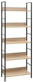 5patrová knihovna dub 60 x 27,6 x 158,5 cm kompozitní dřevo 288227
