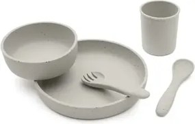 KikkaBoo Jídelní sada 5-dílná Platinum Silicone Sand / od 6 měsíců