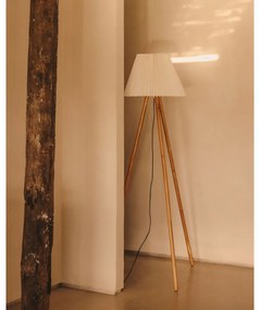 Stojací lampa v přírodní barvě s textilním stínidlem (výška 149 cm) Benicarlo – Kave Home