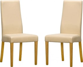 Casarredo - Komfort nábytek Dřevěná jídelní židle LUCERA, Novel výběr barev, (2ks) | potah: novel 09,barva: szy-dub-zlatý