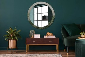 Kulaté dekorativní zrcadlo Kapradiny listy fi 90 cm