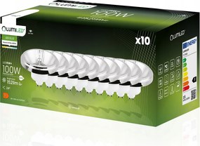 10x Led žárovka GU10 AR111 ES111 15W 100W 4000K 24° Stříbrná Lumiled