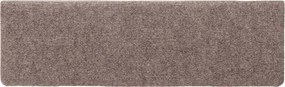 Schodové rohože samolepicí 5 ks 65 x 21 x 4 cm světle hnědé s obdélníkovým okrajem 149722