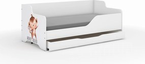 Wooden Toys Dětská postel LILU 160x80 OPICE SAFARI – boční strana