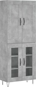 Skříň highboard betonově šedá 69,5x34x180 cm kompozitní dřevo 3199653