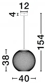 LED černá designová svítilna Kinetic 164