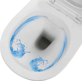 Závěsné WC bez okraje keramické bílé 145237