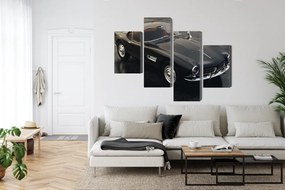 Vícedílný obraz Vintage Černé Sportovní Auto Nedostatek Nedostatek Plátno Canvas 120x75