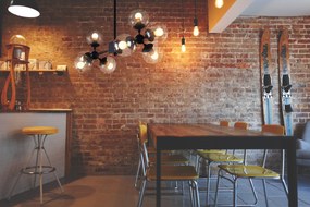 Toolight - Závěsné stropní svítidlo 8xE27 APP269-8C, černá + kouřové sklo, OSW-00649