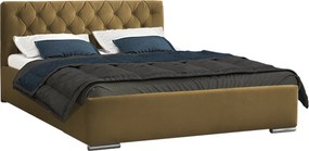 Eka Čalouněná postel ELEGANT - Fresh 90x200 cm Barva látky - Fresh: Modrá (Fresh 11), Úložný prostor: S kovovým rámem úložného prostoru