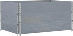 Zahradní truhlík šedý 120 x 80 cm masivní borové dřevo 3295425