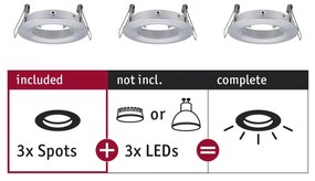 Paulmann 92484 Choose, sada bodovek 3x10W, hliník, průměr 7,8cm