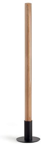 Minimalistická stojací lampa ve tvaru válce Estela Floor  Válcová stojací lampa z ručně foukaného skla, dřeva a kovu Estela Floor Dekor: Přírodní…
