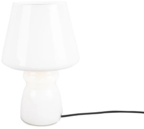 LEITMOTIV Stolní lampa Classic Glass – bílá ∅ 16 × 25 cm