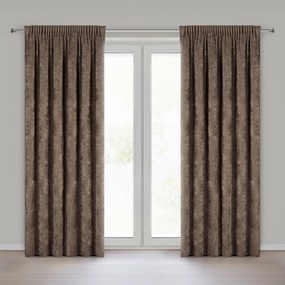 ZATEMŇOVACÍ ZÁVĚS NA PÁSCE NESKA 140X270 CM SVĚTLE HNĚDÝ