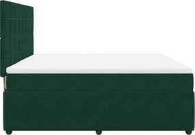 Box spring postel s matrací tmavě zelená 180x200 cm samet 3292409