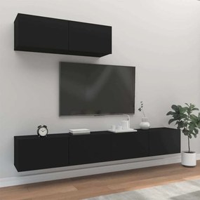 vidaXL 3dílný set TV skříněk kompozitní dřevo [3114478] Barva: bílá s vysokým leskem