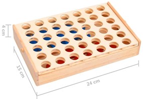 Hra 4 v řadě 24 x 15 x 4 cm masivní dřevo - Default Title