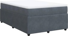 Box spring postel s matrací tmavě šedá 120 x 200 cm samet 3285633