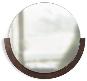 Umbra Zrcadlo MIRA s dřevěným rámem v ořechovém odstínu