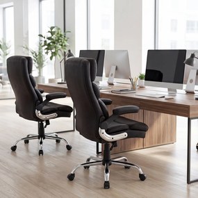 Costway Ergonomická kancelářská židle s rozkládacími područkami a funkcí