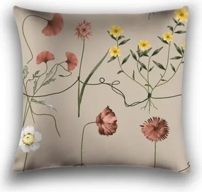 Sada povlečení z mikrovlákna HERBAR béžové + povlak na polštář 45 x 45 cm ZDARMA