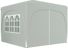 Outsunny Pavilon 3x3m, Voděodolný Stabilní Zimní Skládací Pavilon s UV Ochrannou 50+, Skládací Party Stan s 4 Bočními Panely a Taškou pro Přenášení, …