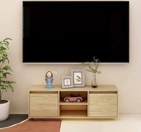 vidaXL TV stolek 110 x 30 x 40 cm masivní borové dřevo [809904] Barva: Přírodní